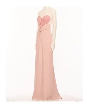 Valentino Garavani Pleated Heart Detail Gown