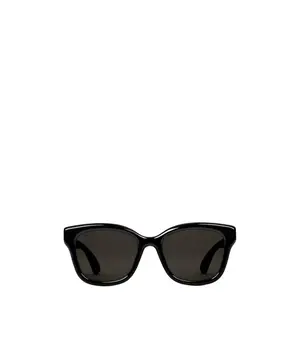 Gucci Low Nose Bridge Fit Square Sunglasses - Glossy Black