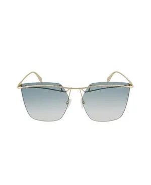 Alexander McQueen Logo Detail Sunglasses - Gray