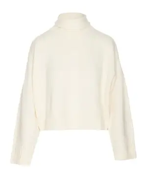 LOULOU STUDIO Stintino Turtleneck Dropped-shoulder Jumper - White