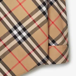 Burberry Check Print Long Sleeve Shirt - Nude