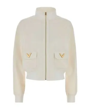 Valentino Garavani Zip-up High Neck Sweatshirt