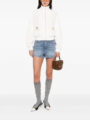 Valentino Garavani Zip-up High Neck Sweatshirt