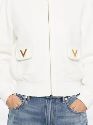 Valentino Garavani Zip-up High Neck Sweatshirt