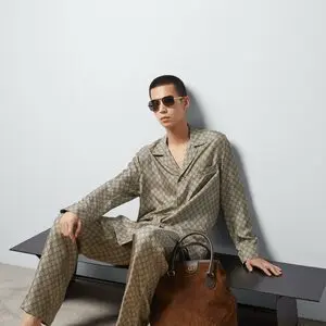 Gucci Gg Supreme Satin Shirt