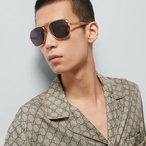 Gucci Gg Supreme Satin Shirt