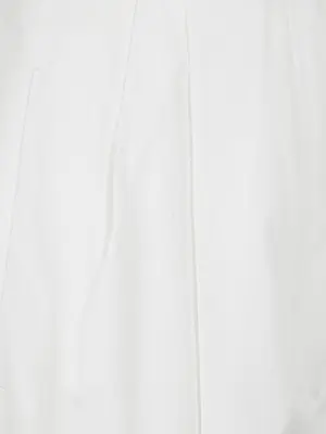 Sportmax High-waisted Cotton Trousers With Pleats