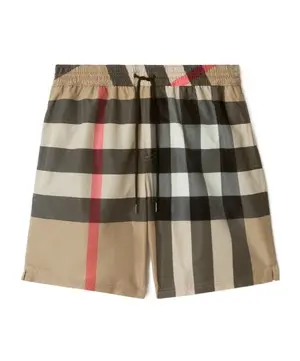 Burberry Guildes Check Swim Shorts - Archives Beige