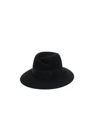 MAISON MICHEL Virginie Fedora Hat - Black