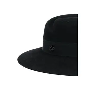 MAISON MICHEL Virginie Fedora Hat - Black