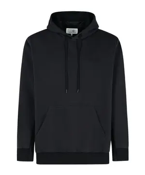 MAISON MARGIELA Numbers Motif Drawstring Hoodie - Black