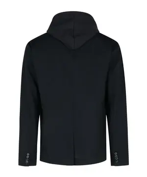 MAISON MARGIELA Numbers Motif Drawstring Hoodie - Black
