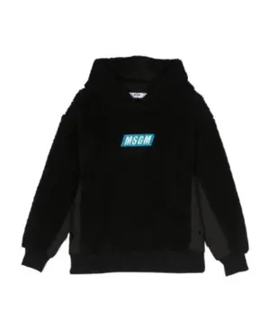 MSGM Logo-embroidered Teddy Hoodie