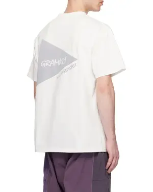 AND WANDER Logo-print T-shirt - White