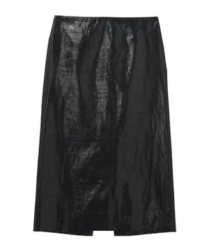 Alexander McQueen Tarpaulin Pencil Skirt - Black