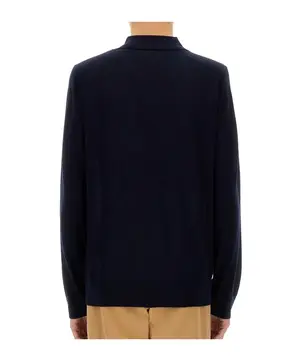 Paul Smith Long-sleeve Knitted Polo Shirt - Black