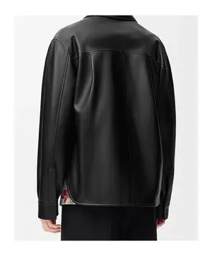 Loewe Leather Overshirt - Black