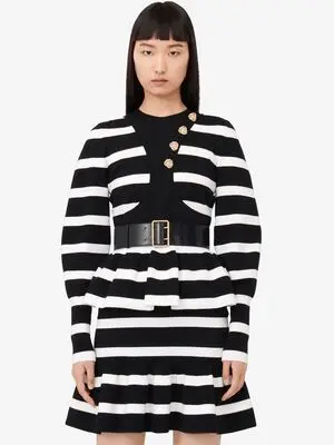 Alexander McQueen Striped Knit Sweater