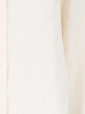 Fendi Ff Motif Jacquard Long-sleeved Shirt - White