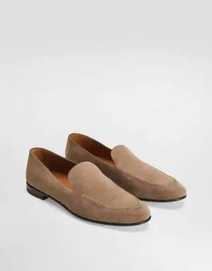 Dolce & Gabbana Round Toe Slip-on Loafers - Brown