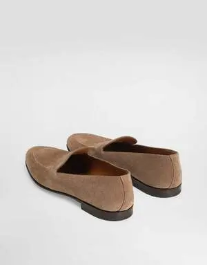 Dolce & Gabbana Round Toe Slip-on Loafers - Brown