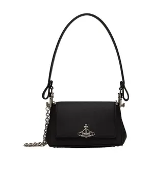 VIVIENNE WESTWOOD Orb Plaque Mini Shoulder Bag - Black