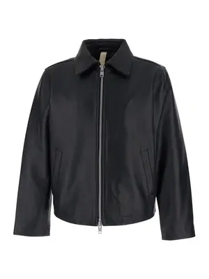 SUNFLOWER Leather Zip Jacket