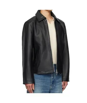 SUNFLOWER Leather Zip Jacket