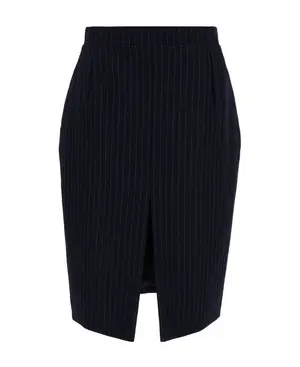 Saint Laurent Pinstriped Pencil Skirt