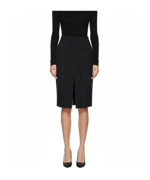 Saint Laurent Pinstriped Pencil Skirt