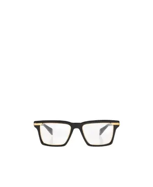 Balmain Logo Flat Mirror Eyeglasses - White