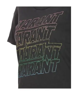 Isabel Marant Étoile Ziliani" Logo Print Crewneck T-shirt