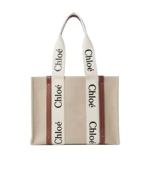 Chloé Woody Tote Bag - Nude