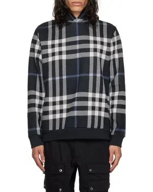 Burberry Checked Jacquard Hoodie
