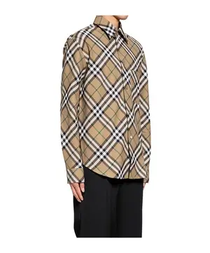 Burberry Check Printed Long Sleeved Shirt