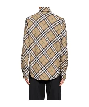 Burberry Check Printed Long Sleeved Shirt