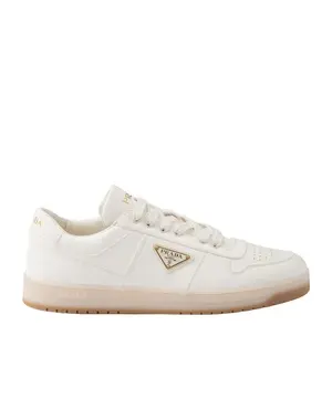 Prada Downtown Nappa Leather Sneakers - Ivory