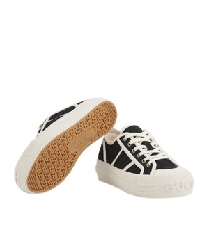 Gucci Monogrammed Low-top Sneakers With Padded Web Detail