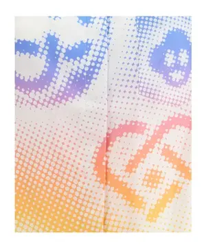 Casablanca Halftone Logo Short Sleeved Satin Shirt