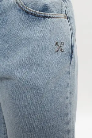 Off-White Bleached-effect Slim-fit Jeans