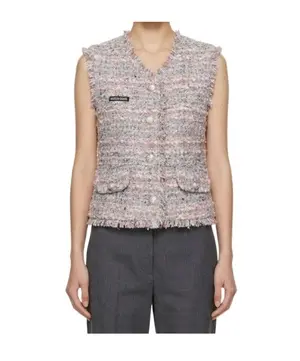 Marissa Chiara Sleeveless V-neck Vest - Pink