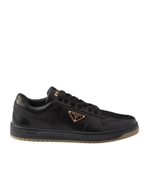 Prada Triangle-logo Low-top Sneakers - Black