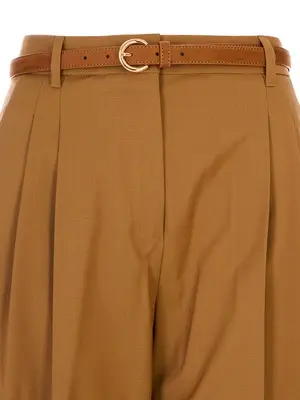 Max Mara Bacio Belted Pleated Trousers