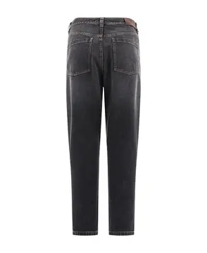Brunello Cucinelli Tapered Leg Jeans - Black