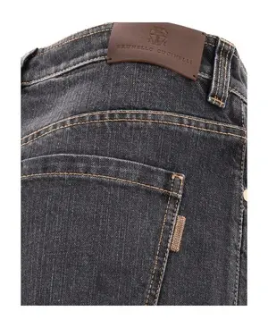 Brunello Cucinelli Tapered Leg Jeans - Black