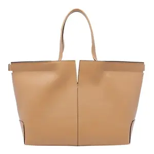 TOD'S Logo Debossed Medium Tote Bag - Nude