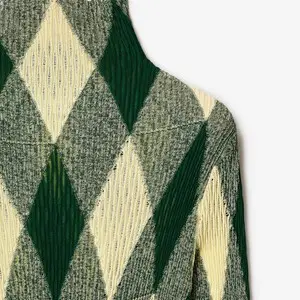 Burberry Argyle Roll-neck Ribbed-knit Dress