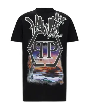 Philipp Plein Hawaii Graphic T-shirt - Black