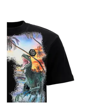 Philipp Plein Hawaii Graphic T-shirt - Black