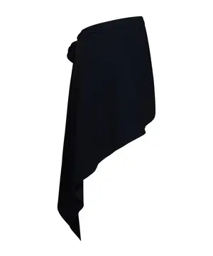 Magda Butrym Asymmetrical Draped Swim Skirt - Black